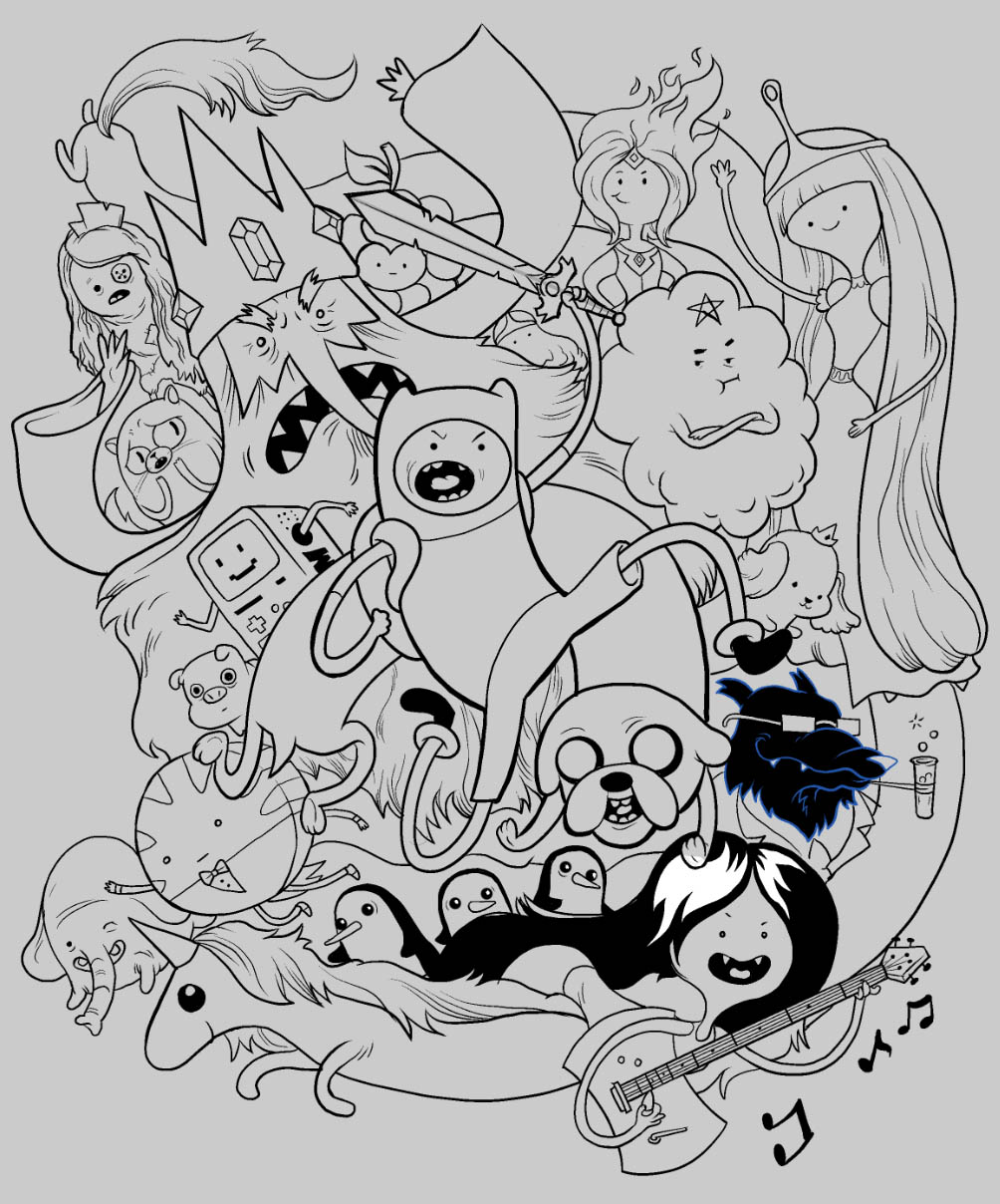 Adventure time characters coloring pages