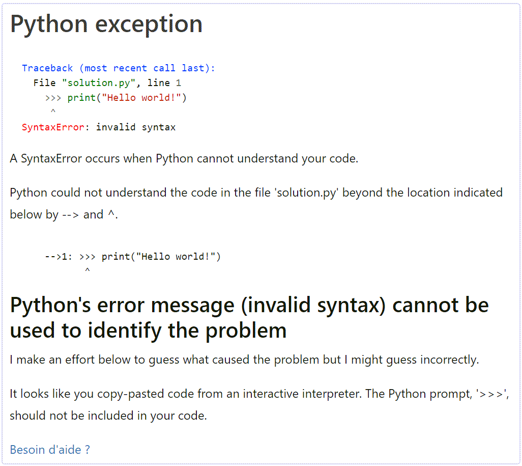 Only Python: HackInScience: friendly Python learning