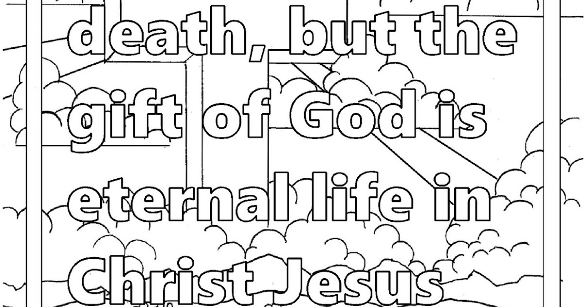 Coloring Pages for Kids by Mr. Adron: Free Romans 6:23 Print and Color ...