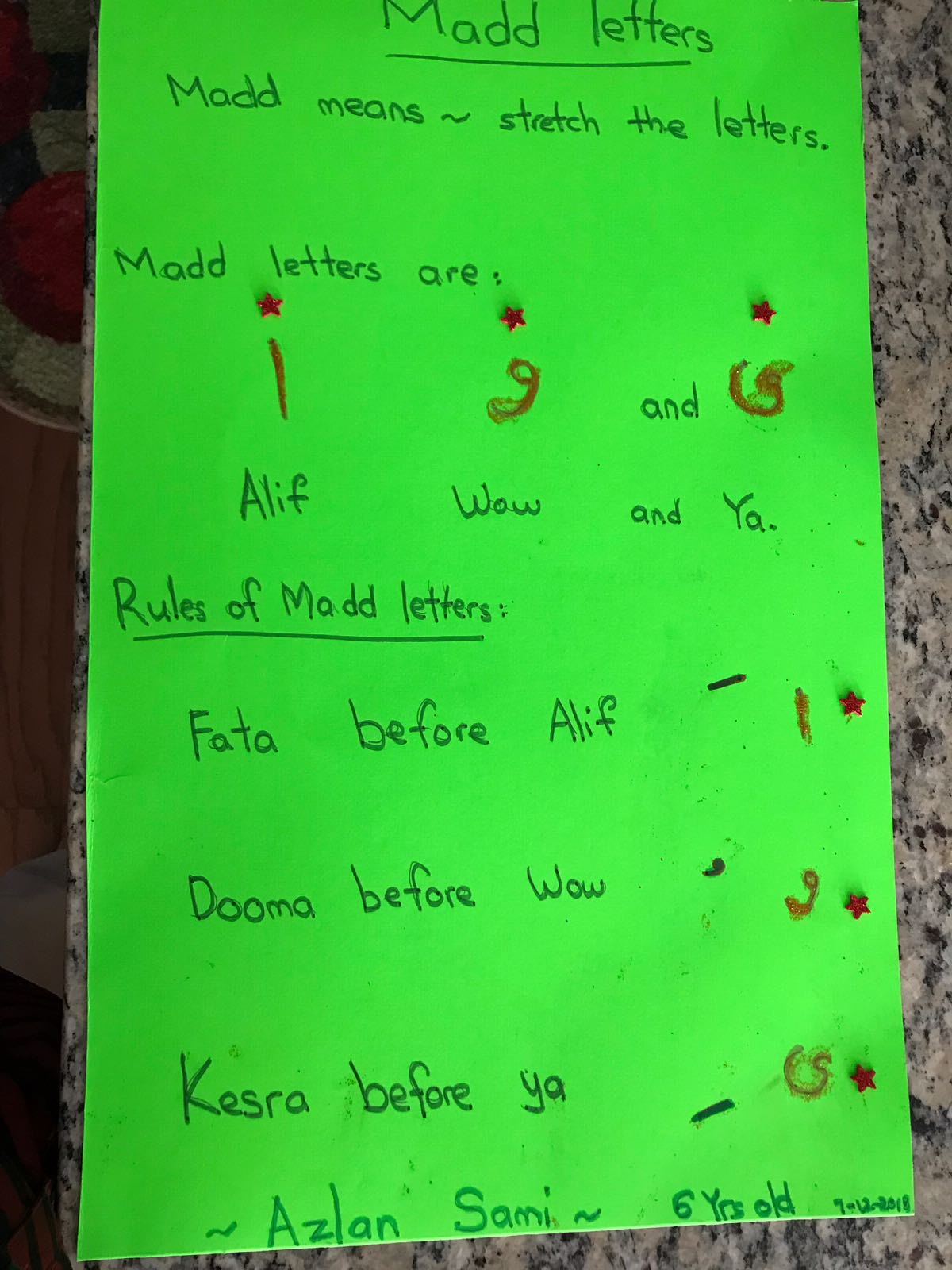 Madd Letters - AL FAIZAN ONLINE STUDY