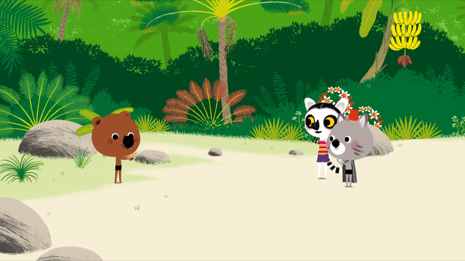 Shirtless Drawn Cartoon Boys: Mouk & Chavapa on the Beach 2