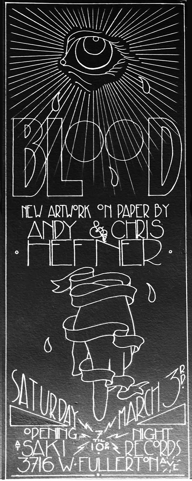 BLOOD: New Works On Paper by Chris & Andy Hefner opens this Saturday ...