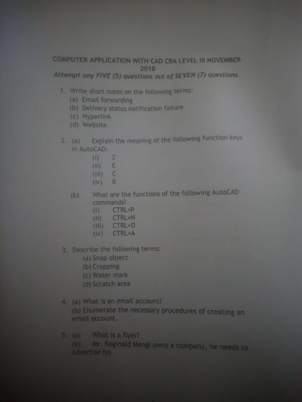 COMPUTER APPLICATION WITH CAD LEVEL III NOV 2018 - EMAGK SITE