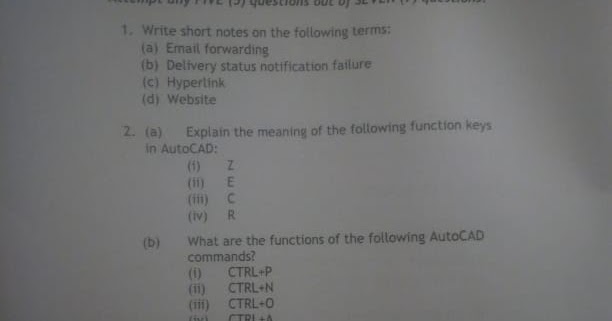 VETA PAST PAPERS AND LEARNING MATERIAL FOR ENGINEERING STUDENTS.: COMPUTER APPLICATION WITH CAD ...
