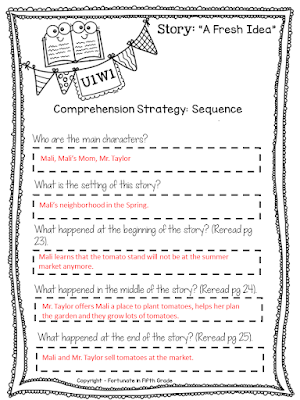 Wonders 5th Grade Packets | Fortunate in Fifth Grade