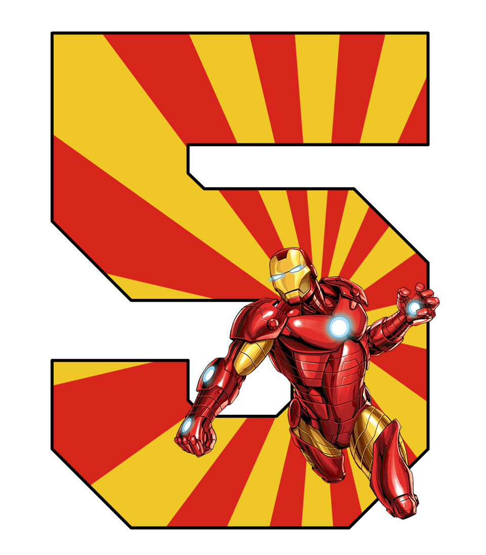 Kits imprimibles gratis : Números Iron Man