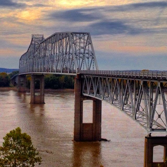 Postcards And Road Trips: Chester Bridge, Chester Illinois