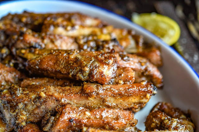 Greedy Girl : Garlic Lemon pepper almost fried Spare ribs
