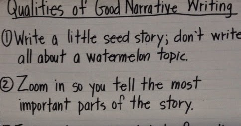 ELA Anchor Charts: Qualities of Good Narrative Writing