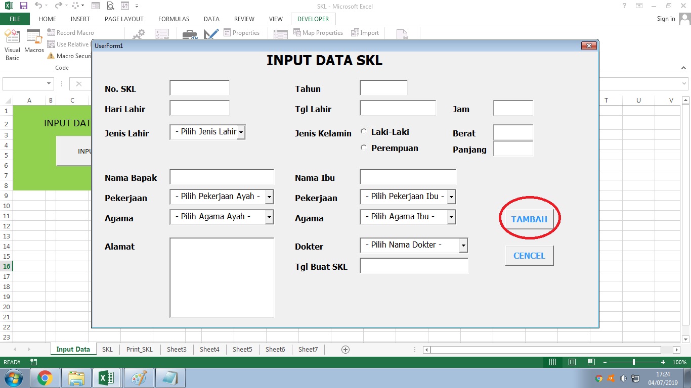 Cara Membuat Command Button Tambah pada Excel - Catatan Kecil Cara Membuat Command Button Tambah pada Excel - Catatan Kecil