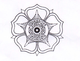 "kekuatan berawal dari hati": Logo Universitas Gadjah Mada Yogyakarta