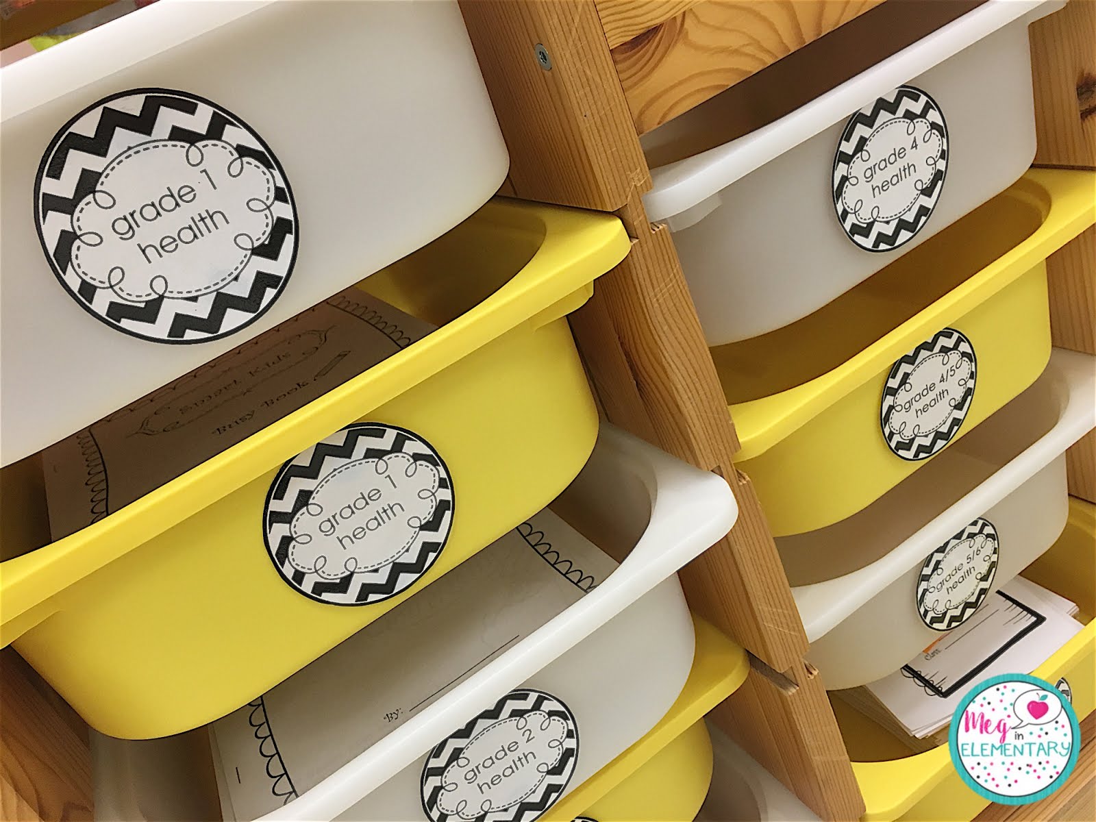 meg in elementary: In the Classroom: Organizing Student Materials