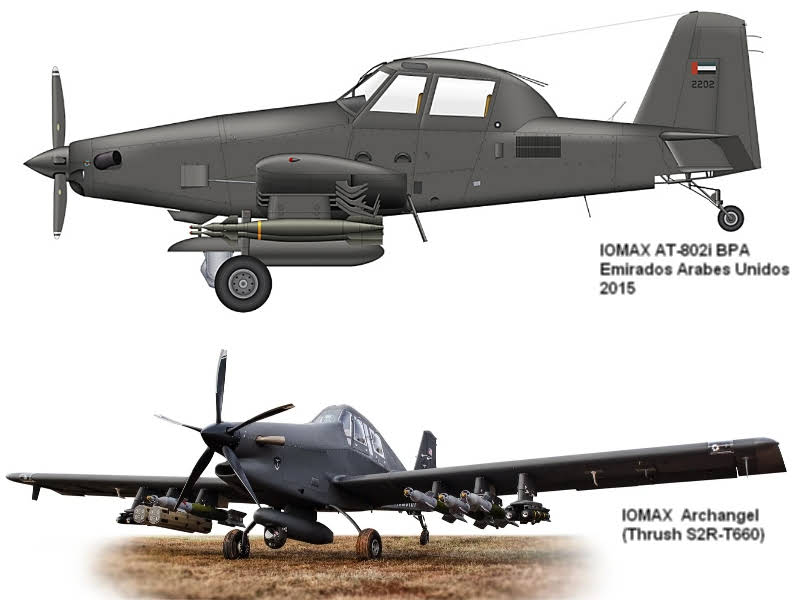 AVIÕES MILITARES: IOMAX Archangel, L3 AT-802L Longsword e LASA T-Bird