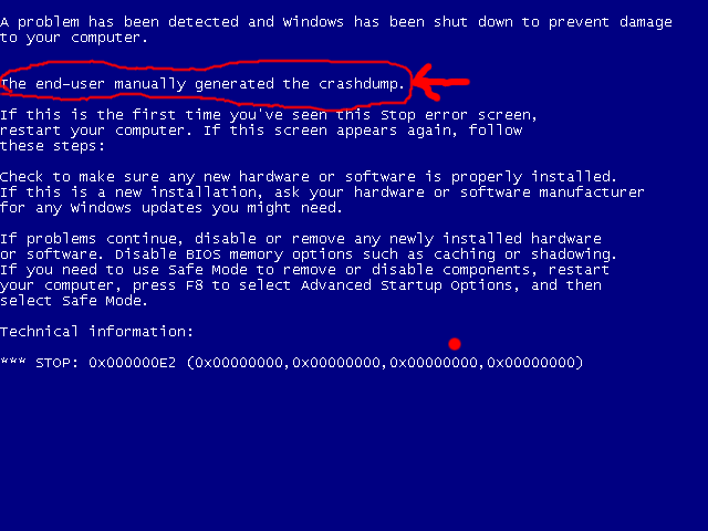 Crash Windows with two keys