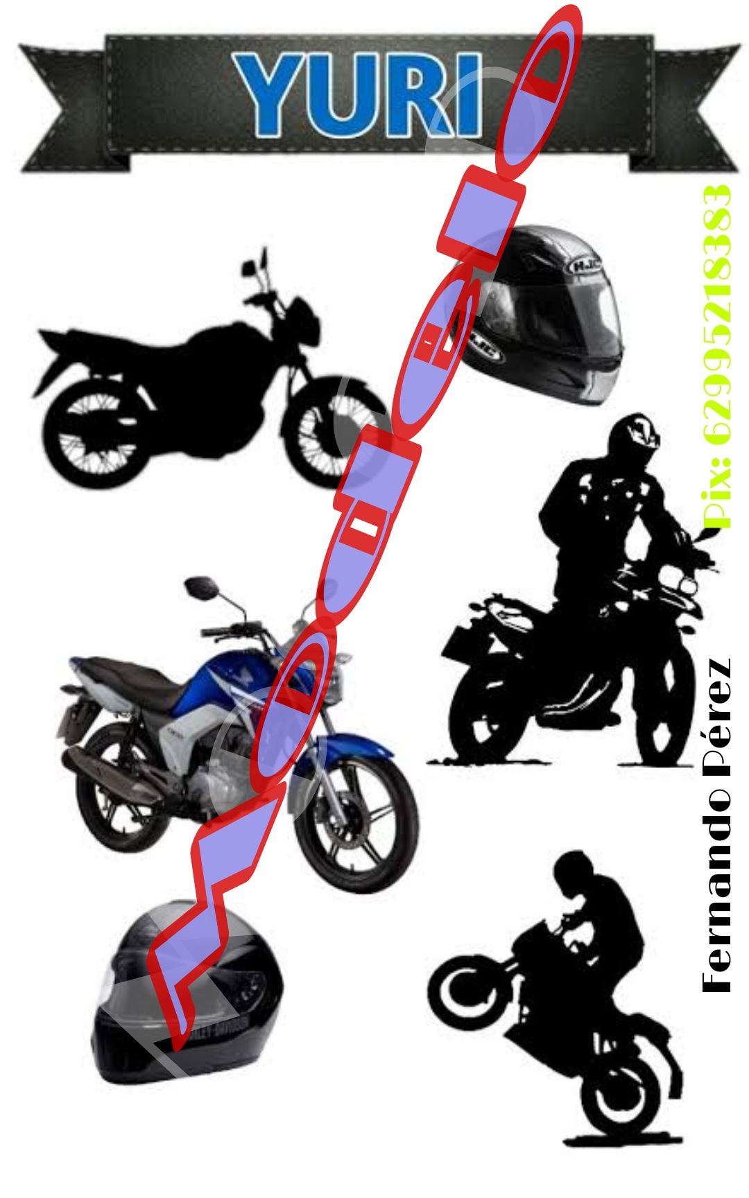 Topo de bolo para imprimir tema motoqueiro