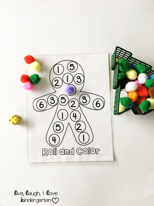 Gingerbread Roll and Color | Live, Laugh, I LOVE Kindergarten