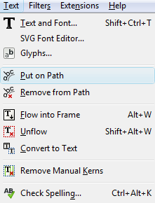 How to use inkscape put on path text - brooklynfad