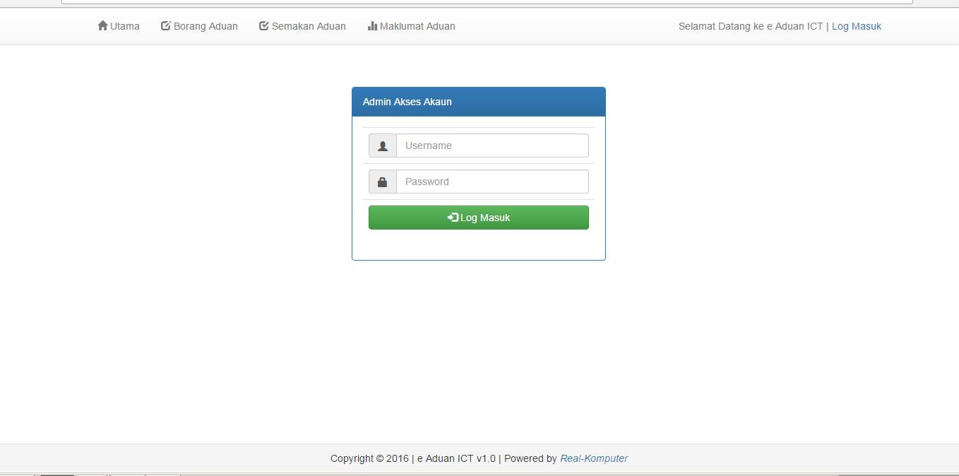 Real Komputer: Sistem e-Aduan ICT v1.0