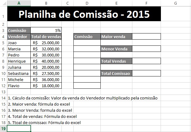 AJC Concursos: Exercícios Práticos de MS Excel 2010