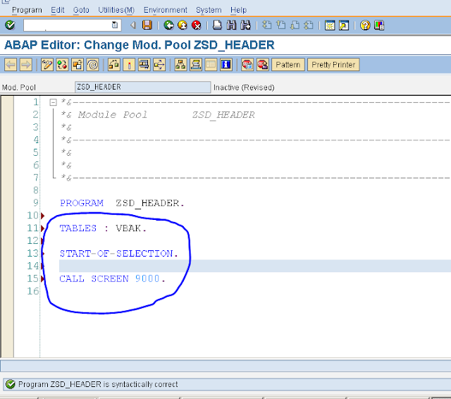 SAP TECH: Module pool programming using SE38