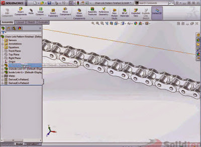 How to model a chain assembly in SolidWorks using a curve driven ...