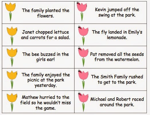 Beach Bum Literacy Chick: Spring - Verb Tense Activities - DIFFERENTIATED