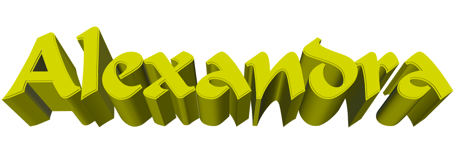 NOMBRES EN 3D: ALEXANDRA 3D