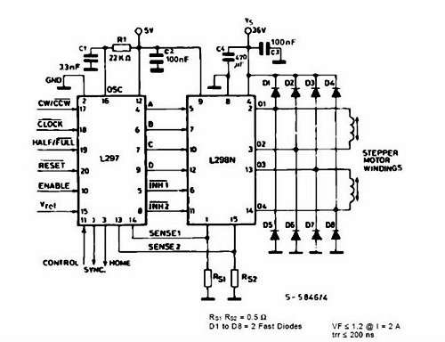 Rangkaian Driver Motor Stepper Sederhana