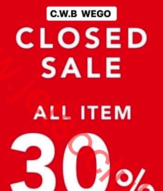 WEGO：銅鑼灣店 Closed Sale（至26/1） ( Jetso Club 著數俱樂部 )