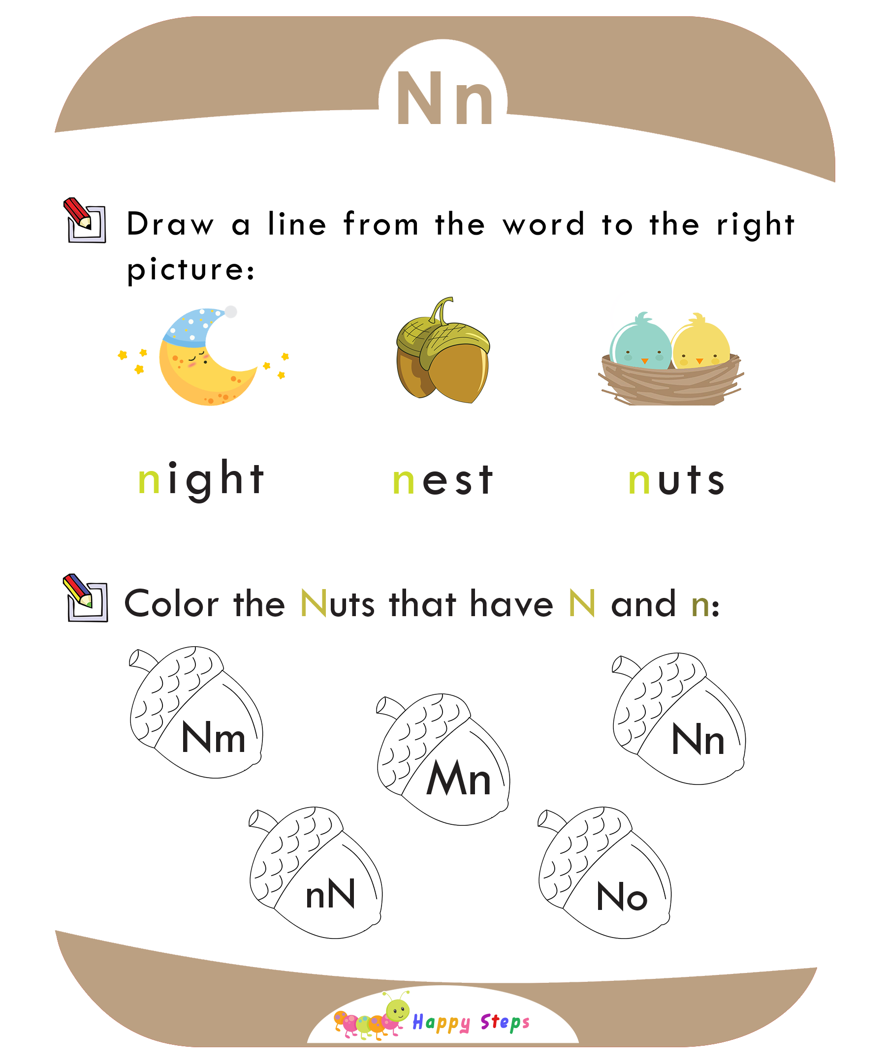 Activity Worksheet -1 Letter N