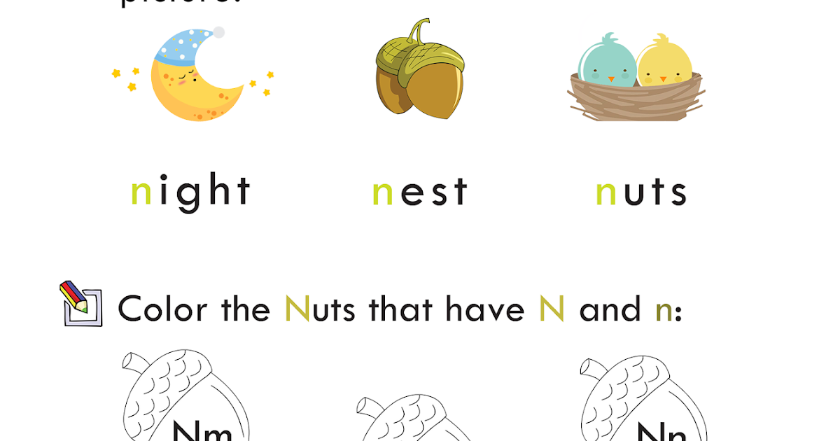 Activity Worksheet -1 Letter N