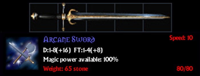 Best cRPGs: Arcanum: ARCANE SWORD, stats, location