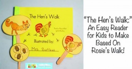 "The Hen's Walk" - An Easy Reader for Kids to Make Based On Rosie's Walk!