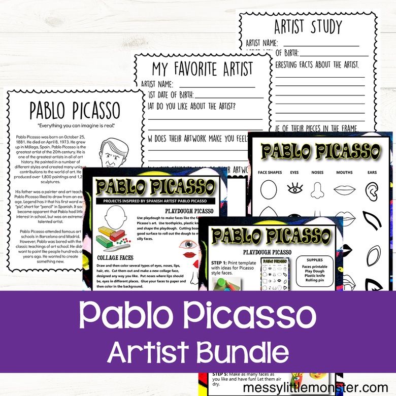 Picasso Snowman Craft - Messy Little Monster