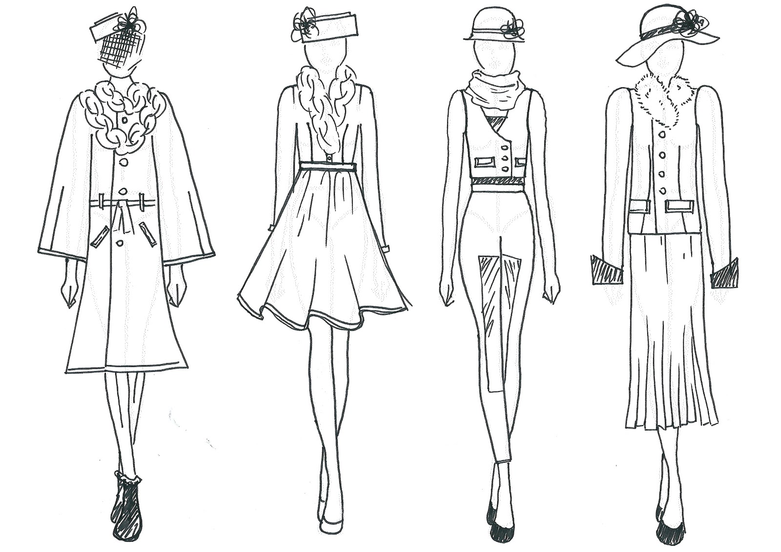 Cross Paths: Outerwear Garment Sketches