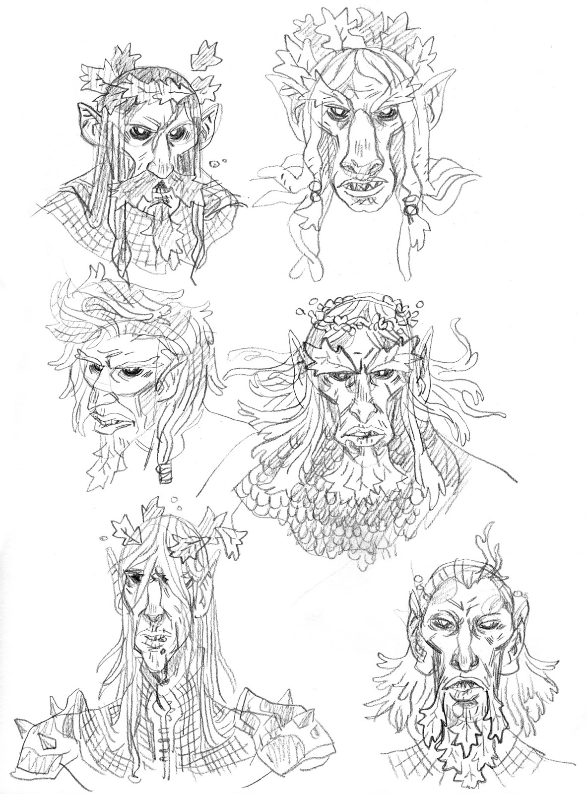 Sketches of M. S. Corley: Undead Dryad sketches