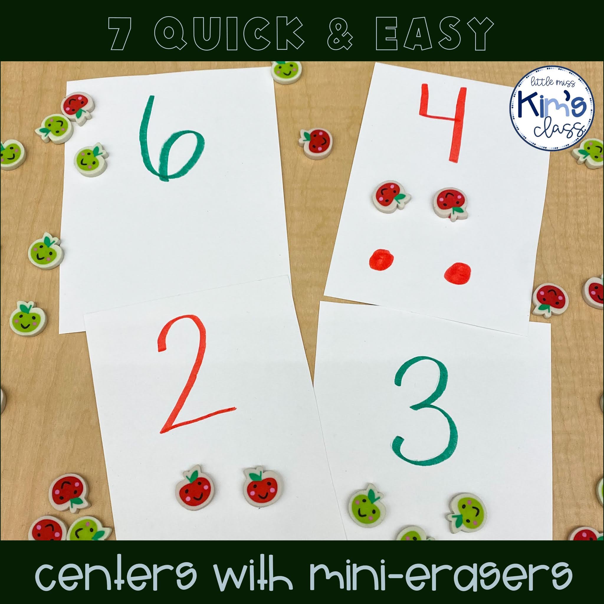 Little Miss Kim's Class: 7 Quick & Easy Centers with Mini-Erasers
