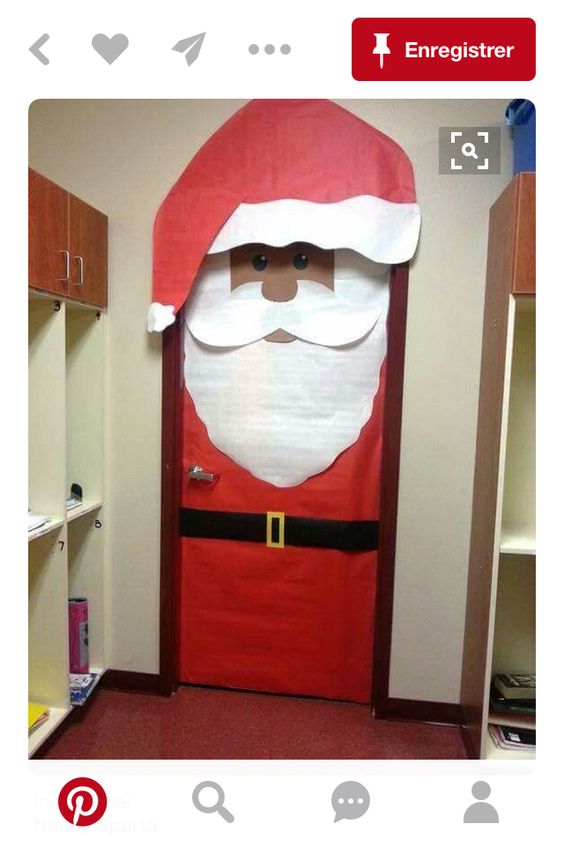 Aprende cómo decorar tu puerta en navidad con diseños de santa claus ~ Manoslindas.com