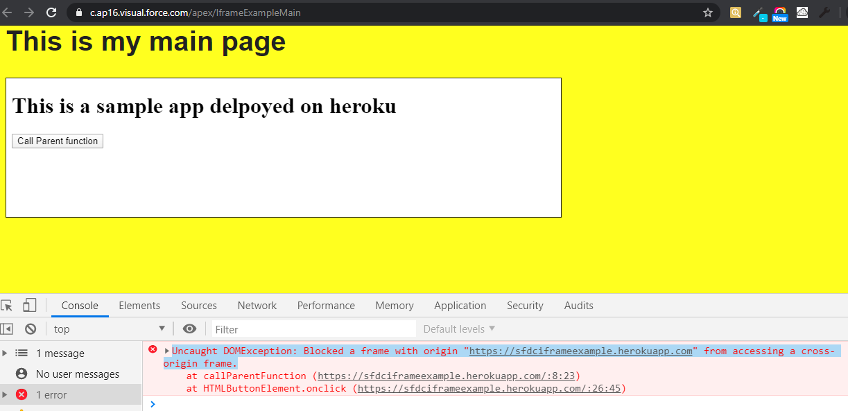How to call a JavaScript function of parent Visualforce page from ... How to call a JavaScript function of parent Visualforce page from ...