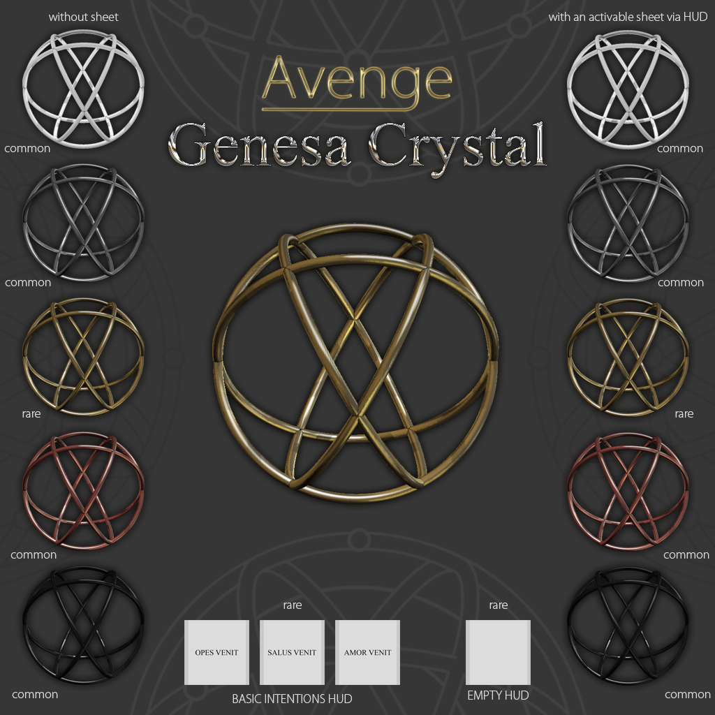 Balance your soul, purify your SL home with Genesa Crystal ~ Avenge