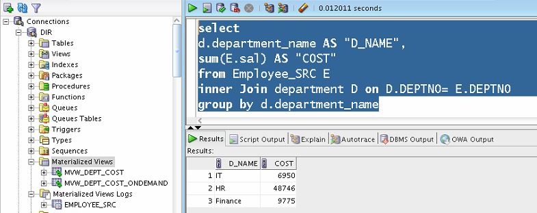 Oracle MATERIALIZED VIEW (On Demand) Refreshing - Pubudu Dewagama