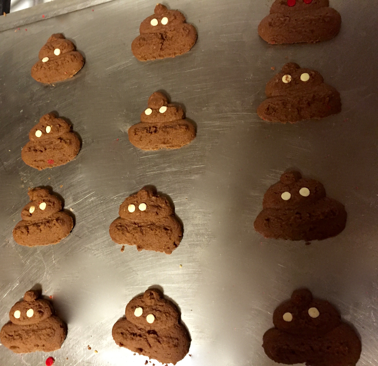 Aim Happy: If you give a girl a cookie press- Poop Emoji Cookies