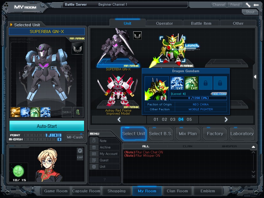 Game SDGO (Megaxus): SDGO Info dan Info Gundam Saya!