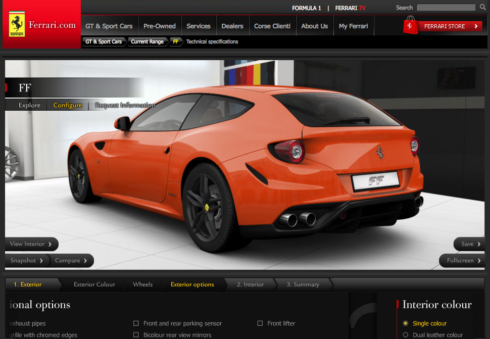 collecta: Ferrari Configurator