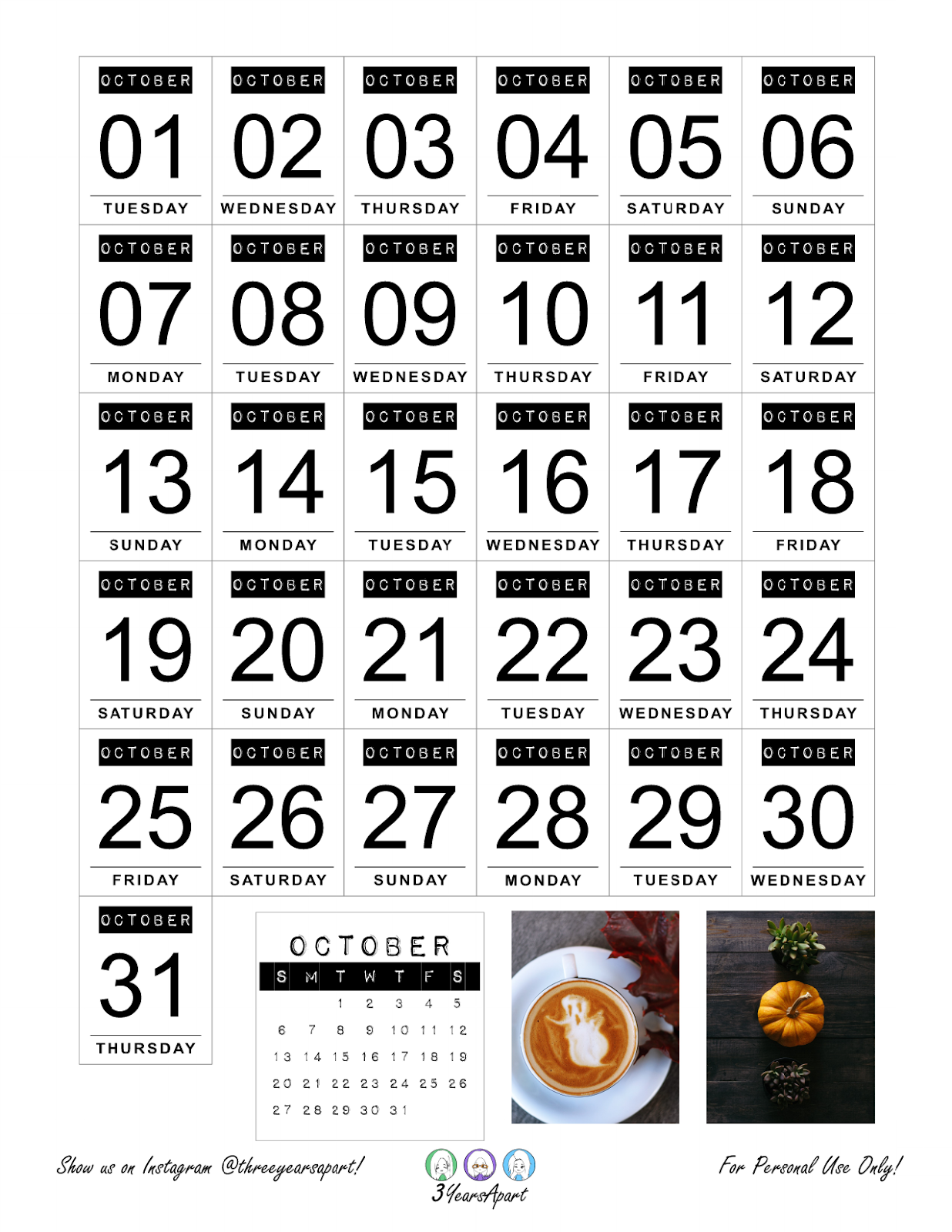 October 2019 Bullet Journal Bundle | Free Printable for Bullet Journals ...