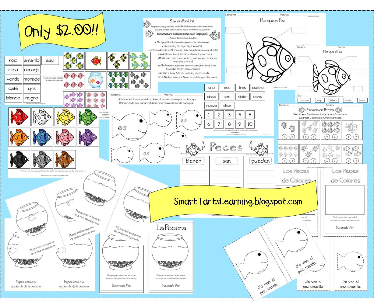 SmartTartsLearning: My First Spanish Post A Fishy Bundle... Olé!!