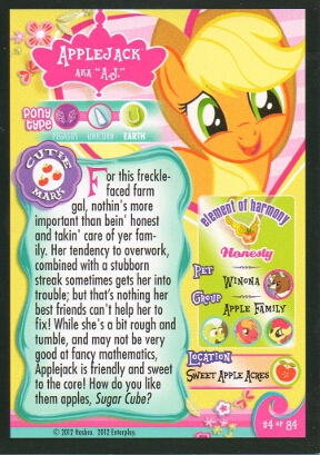 MLP Applejack Trading Cards | MLP Merch