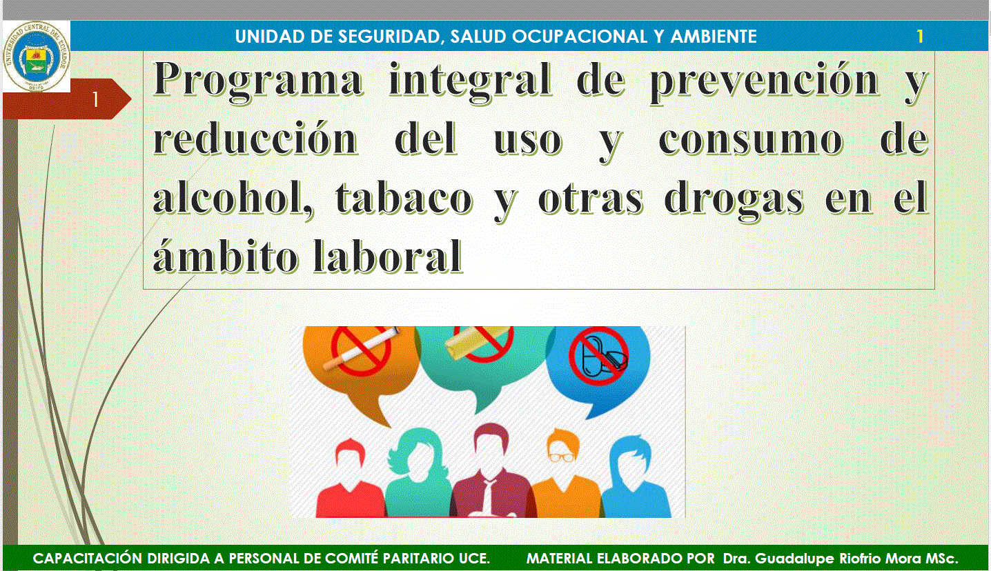 UCE-DTIC: SSO Programa integral de prevención y reducción del uso y consumo de alcohol, tabaco y ...