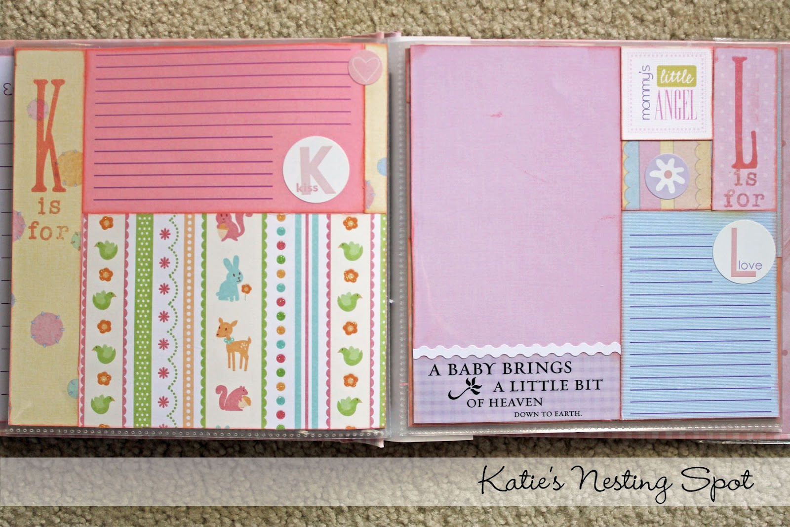 Katie's Nesting Spot: Baby's ABC Scrapbook