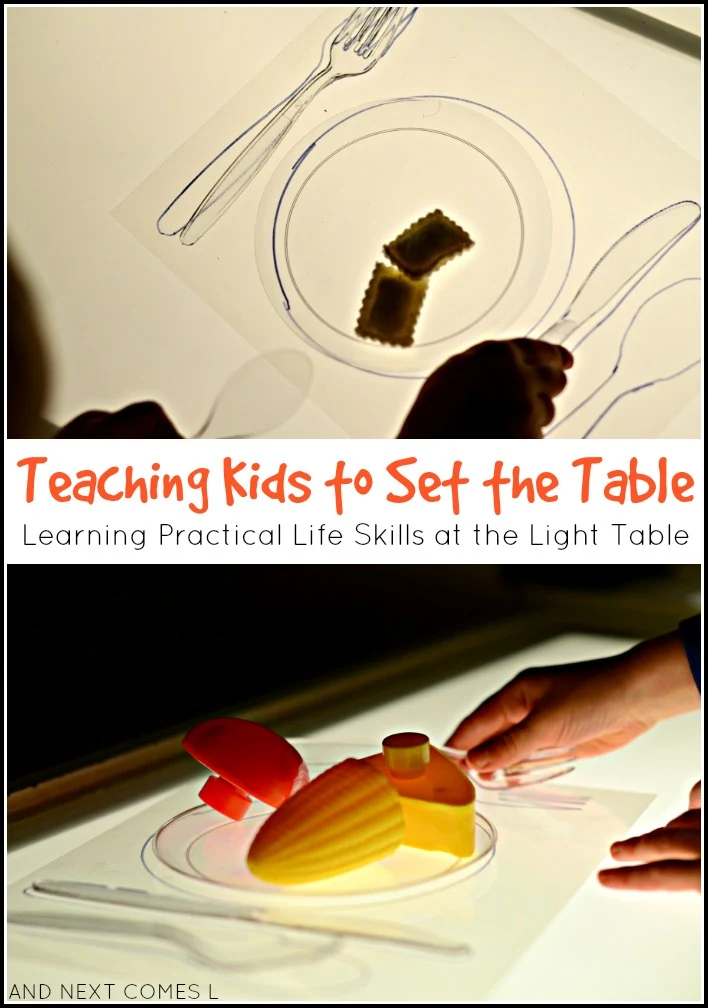 Teaching Kids How to Set the Table Using the Light Table | And Next ...